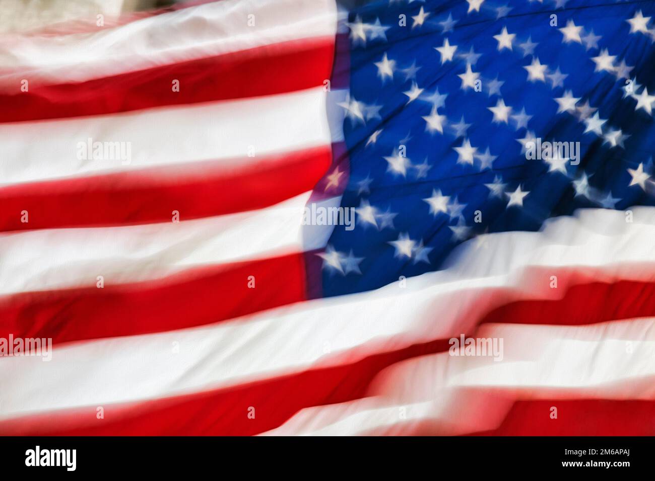 Flag of the USA fluttering in the wind, wipe effect, illustration Stock ...
