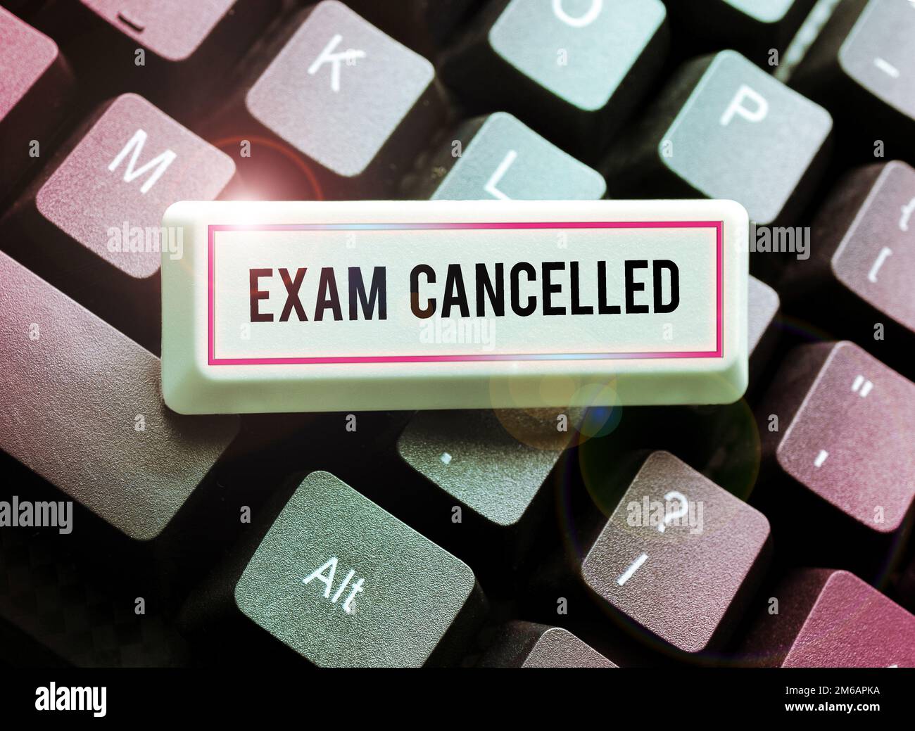 Hand writing sign Exam Cancelled. Conceptual photo the precise ...