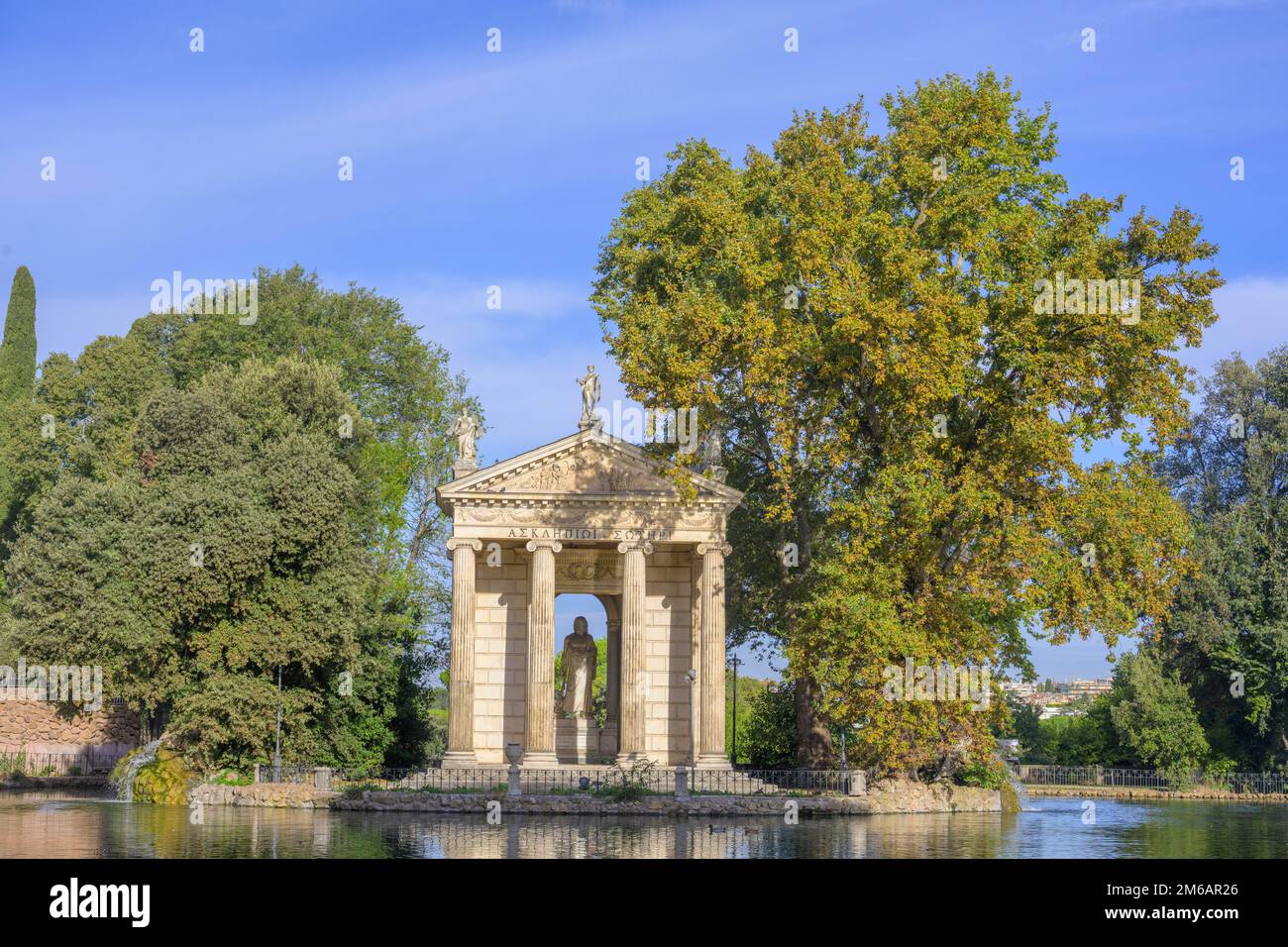 Temple of Asclepius in the Villa Borghese Park, Rome, Italy Stock Photo ...