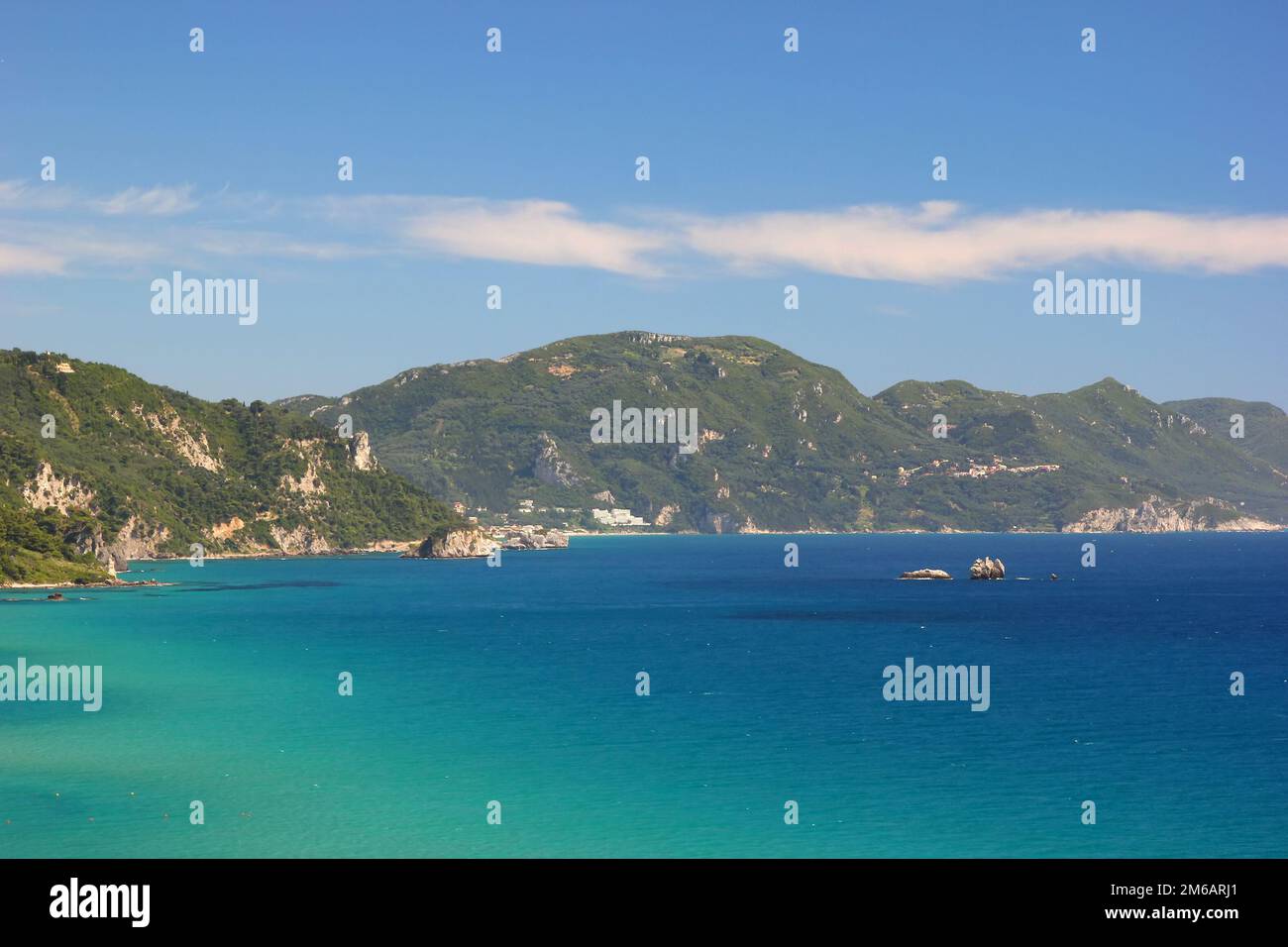 Mediterranean terrain greek coast landscape hi-res stock photography ...