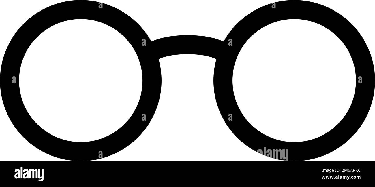 Simple round glasses accessory. Editable vector Stock Vector Image ...