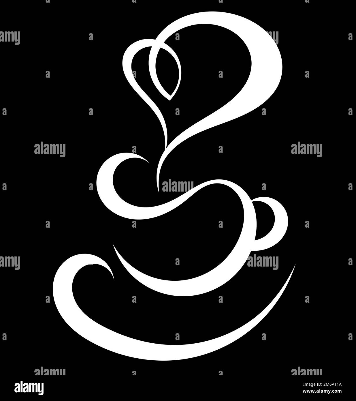 Mug coffee tea heart Black and White Stock Photos & Images - Alamy