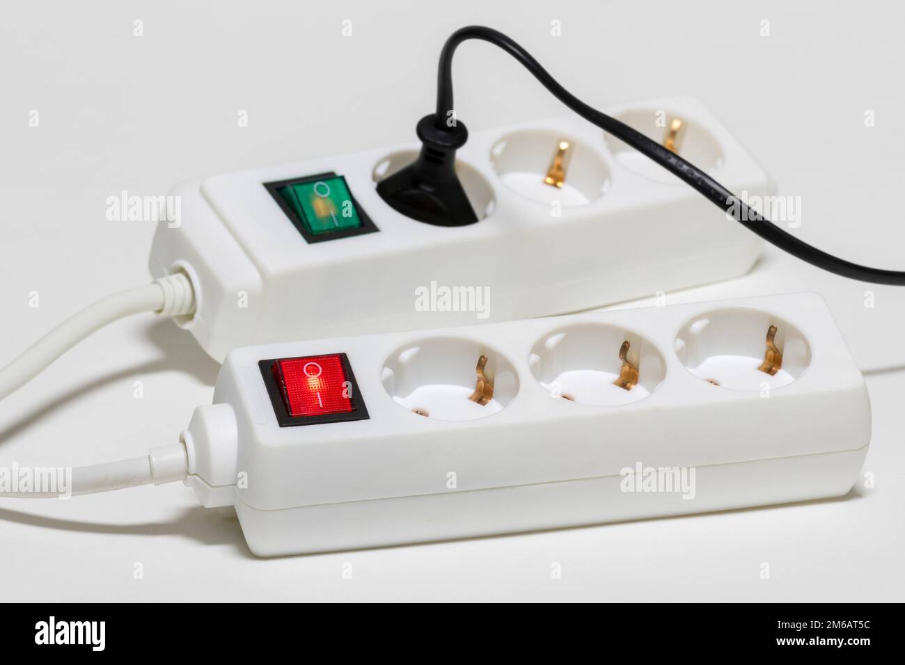 Socket strips for connecting electrical devices, plugs, power outlet ...