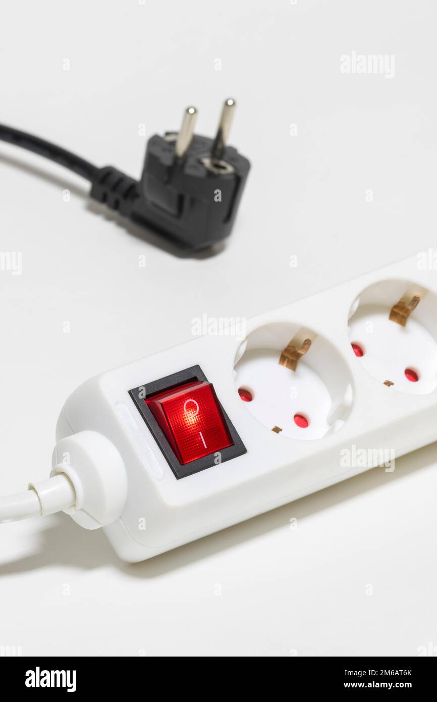 Socket strip for connecting electrical appliances, power outlet strip ...