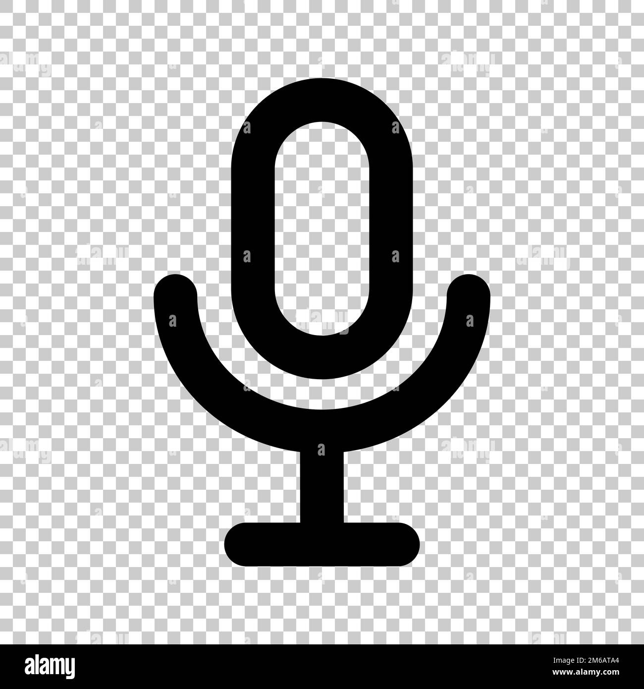 Simple microphone icon isolated on transparent background. Recording ...