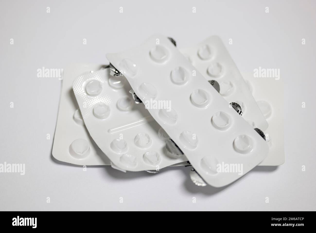 Empty blister packs, tablets Stock Photo - Alamy