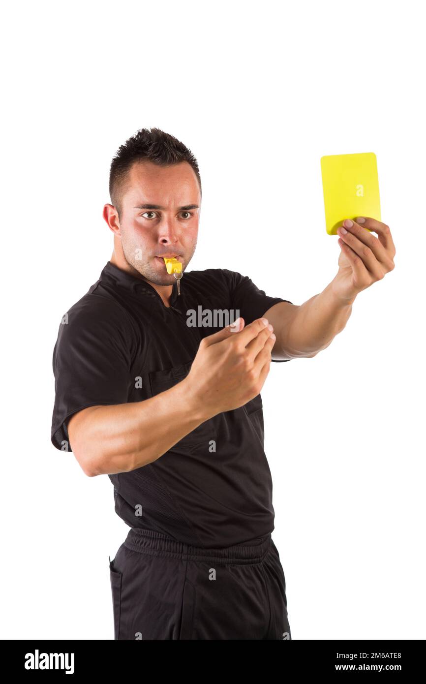 Yellow card foul hi-res stock photography and images - Alamy