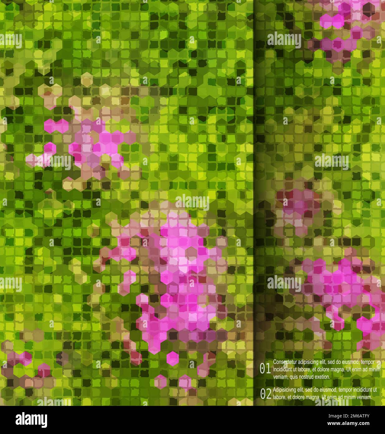 Blurred garden flowers square mosaic template Stock Photo - Alamy