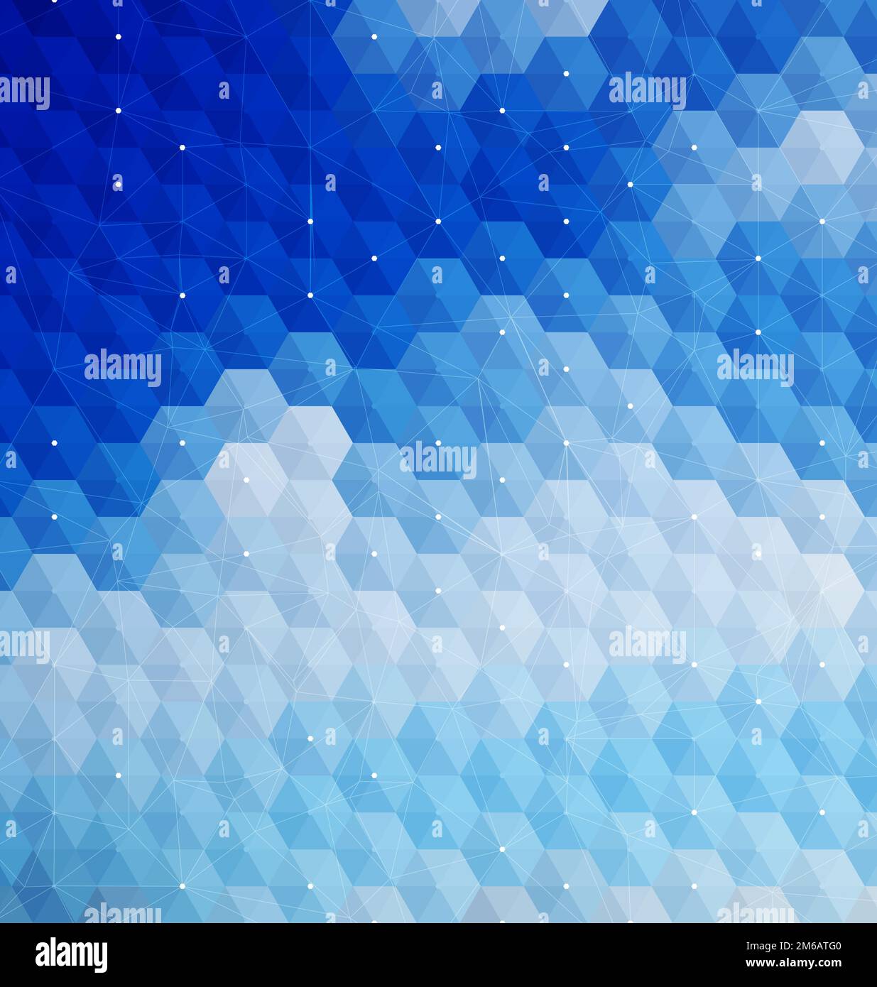 Blue hexagonal mosaic with net Stock Photo - Alamy