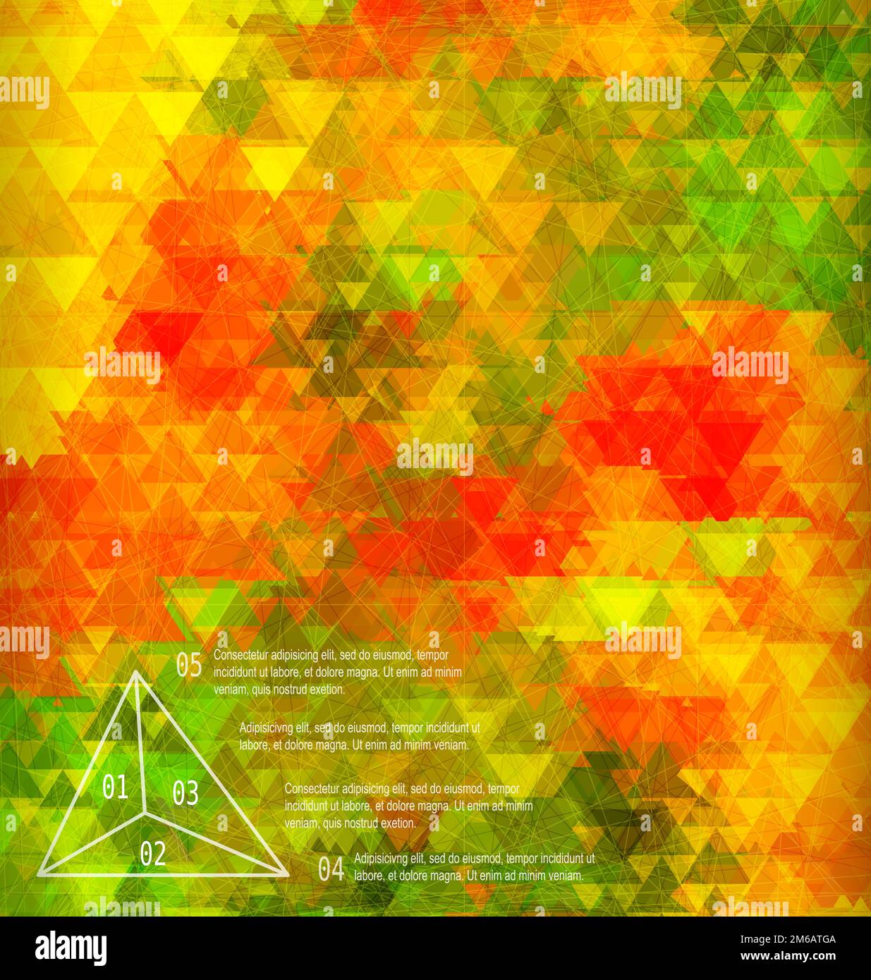 Blurred golden poppy triangle mosaic template Stock Photo - Alamy