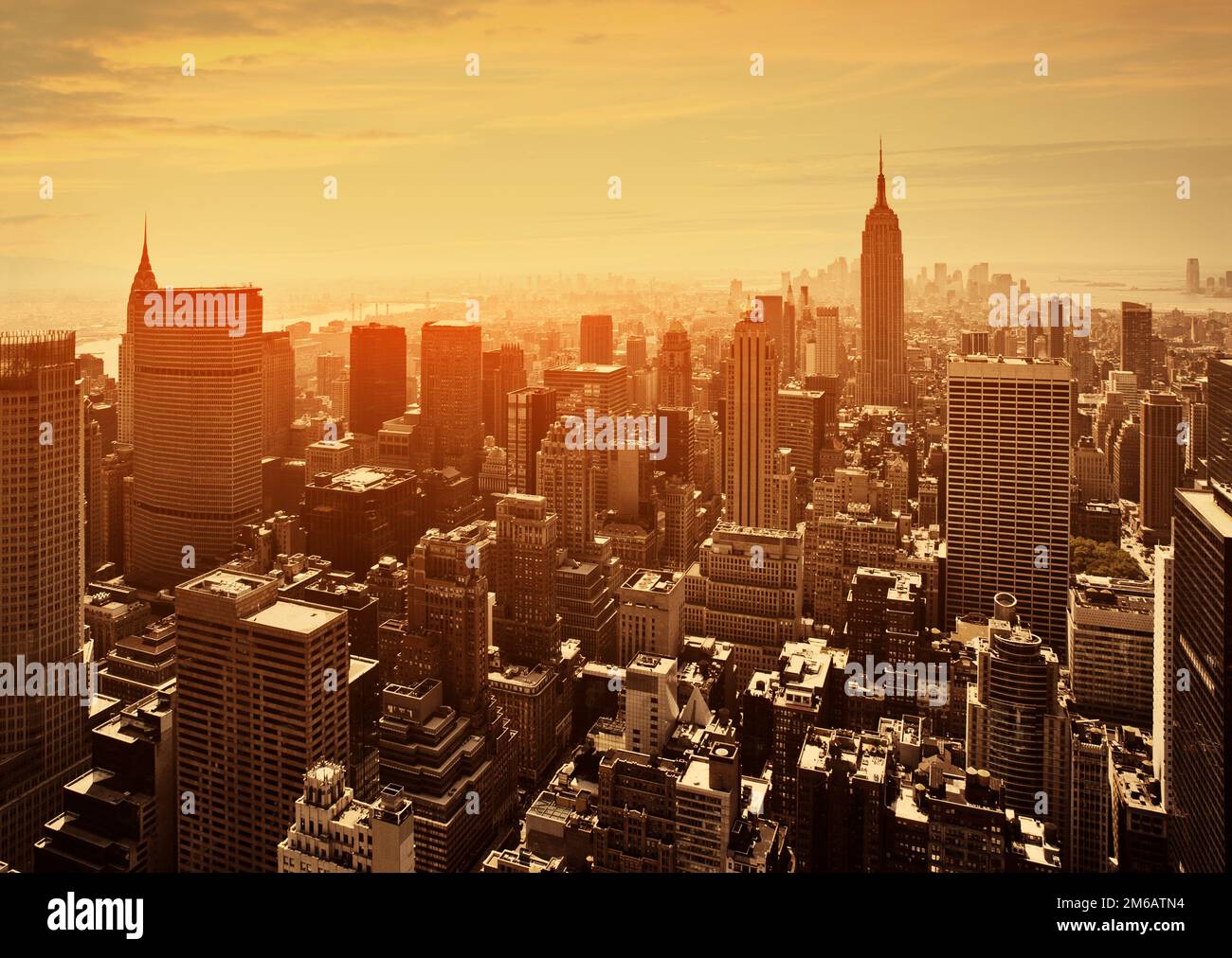 Sunset in Manhattan, New York Stock Photo - Alamy