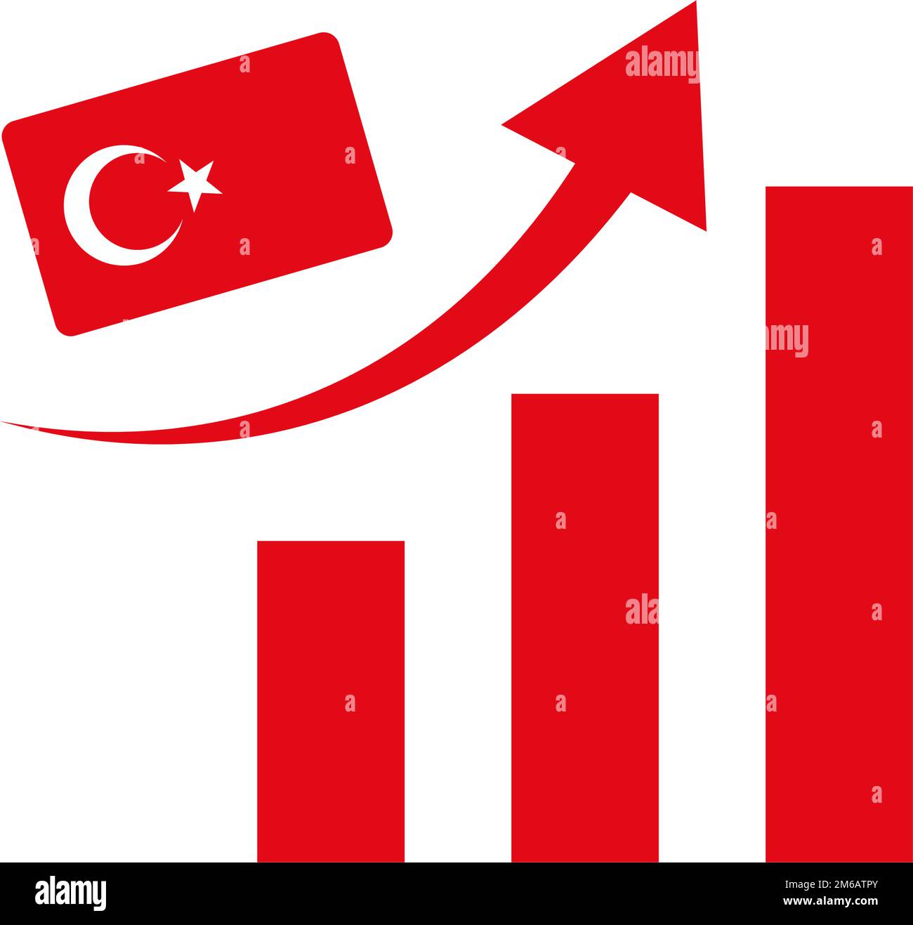 Turkish flag and rising bar icon. Editable vector Stock Vector Image ... Turkish flag and rising bar icon. Editable vector Stock Vector Image ...