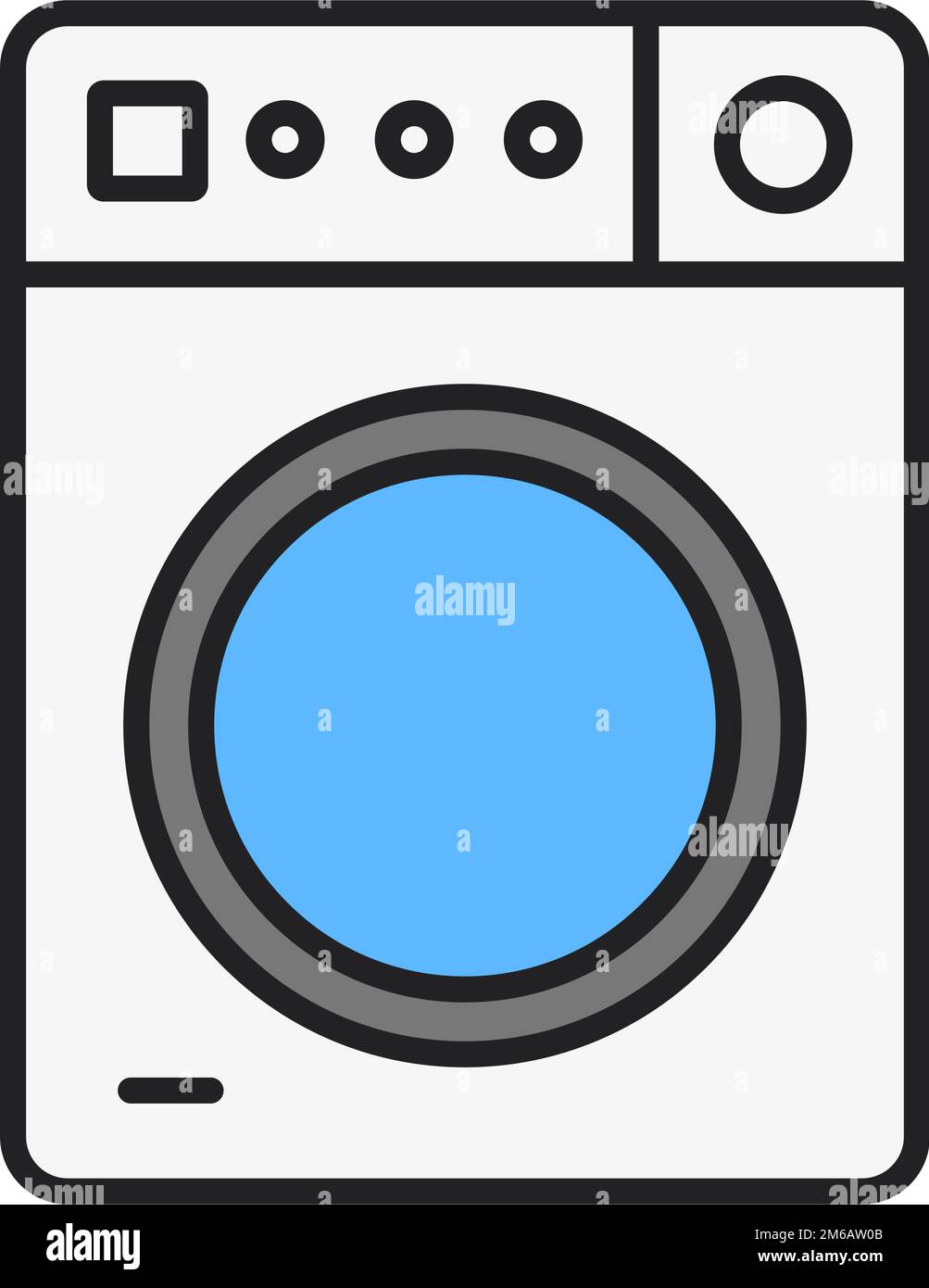 Washing machine icon. Laundry in progress. Editable vector Stock Vector ...