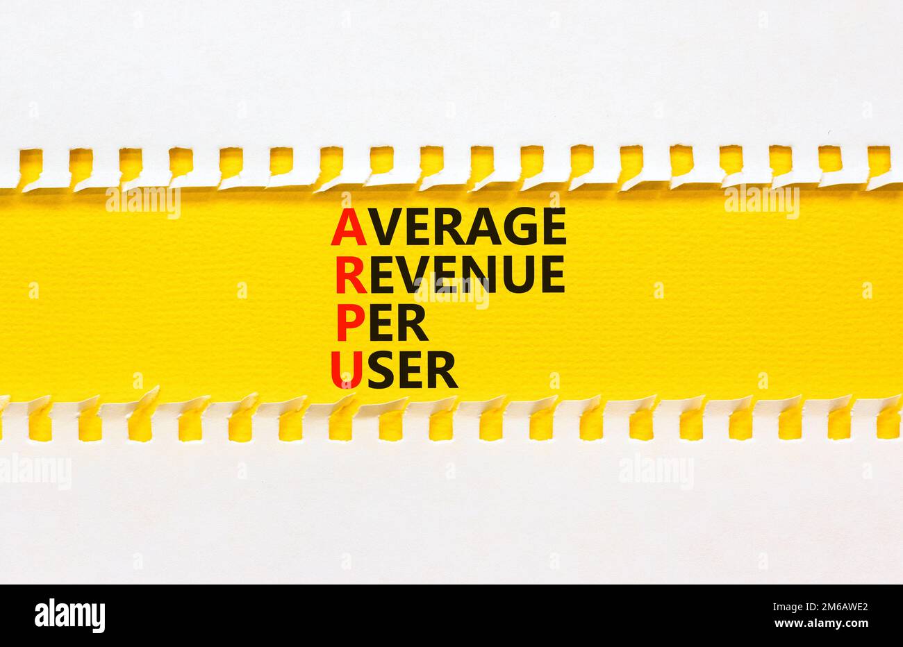 ARPU average revenue per user symbol. Concept words ARPU average ...