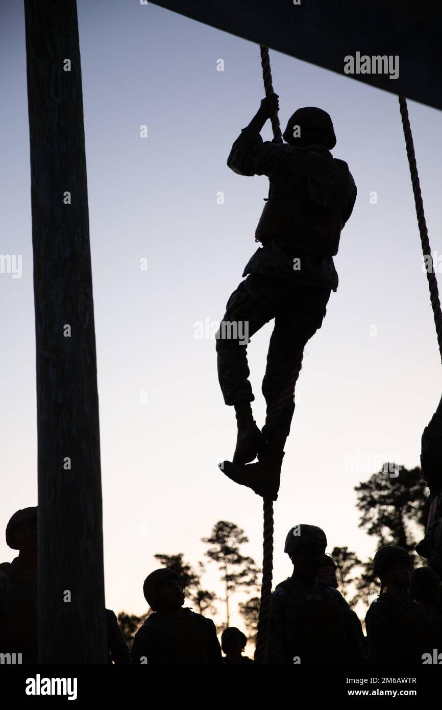 U.S. Marine Corps Martial Arts instructor (MAI) Course student conducts ...
