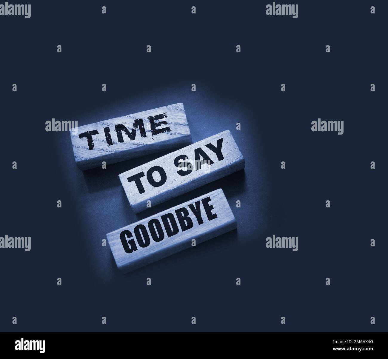 Time to Say Goodbye Message on wooden blocks. Concept Image Stock Photo ...
