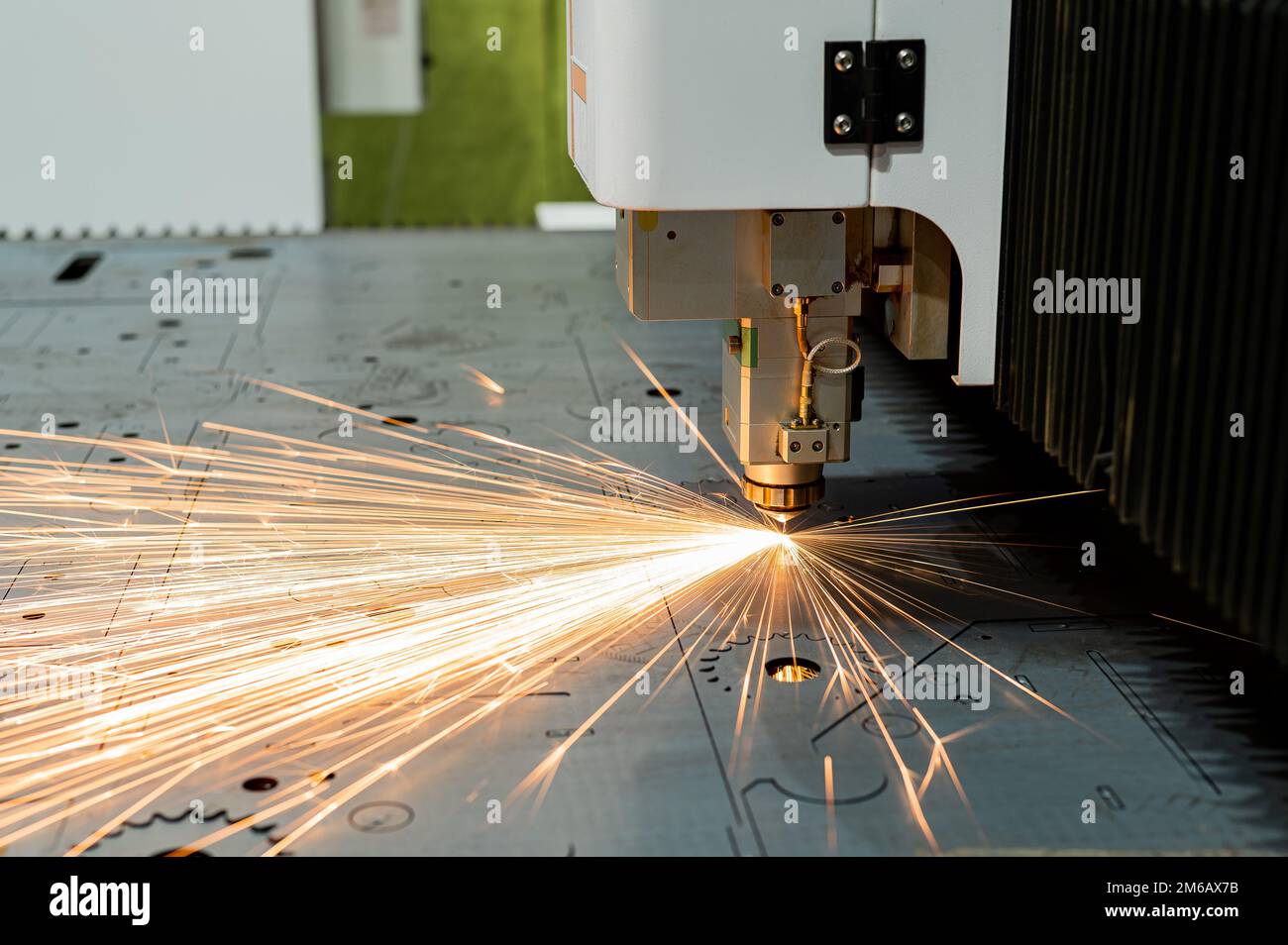 CNC machine. Laser cutting of metal Stock Photo - Alamy