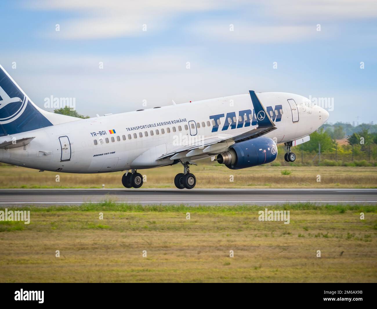 Bucharest, Romania - August 2022: A TAROM BOEING 737-700 airplane ...
