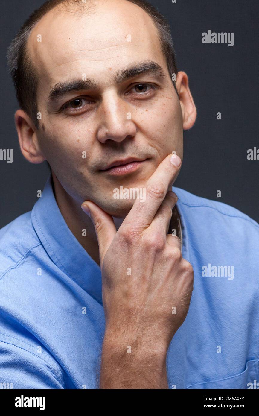 Confident male portrait Stock Photo - Alamy