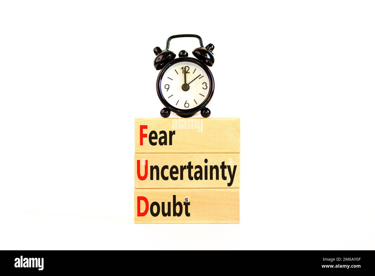 FUD fear uncertainty doubt symbol. Concept words FUD fear uncertainty ...