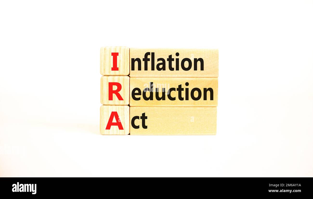IRA inflation reduction act symbol. Concept words IRA inflation ...