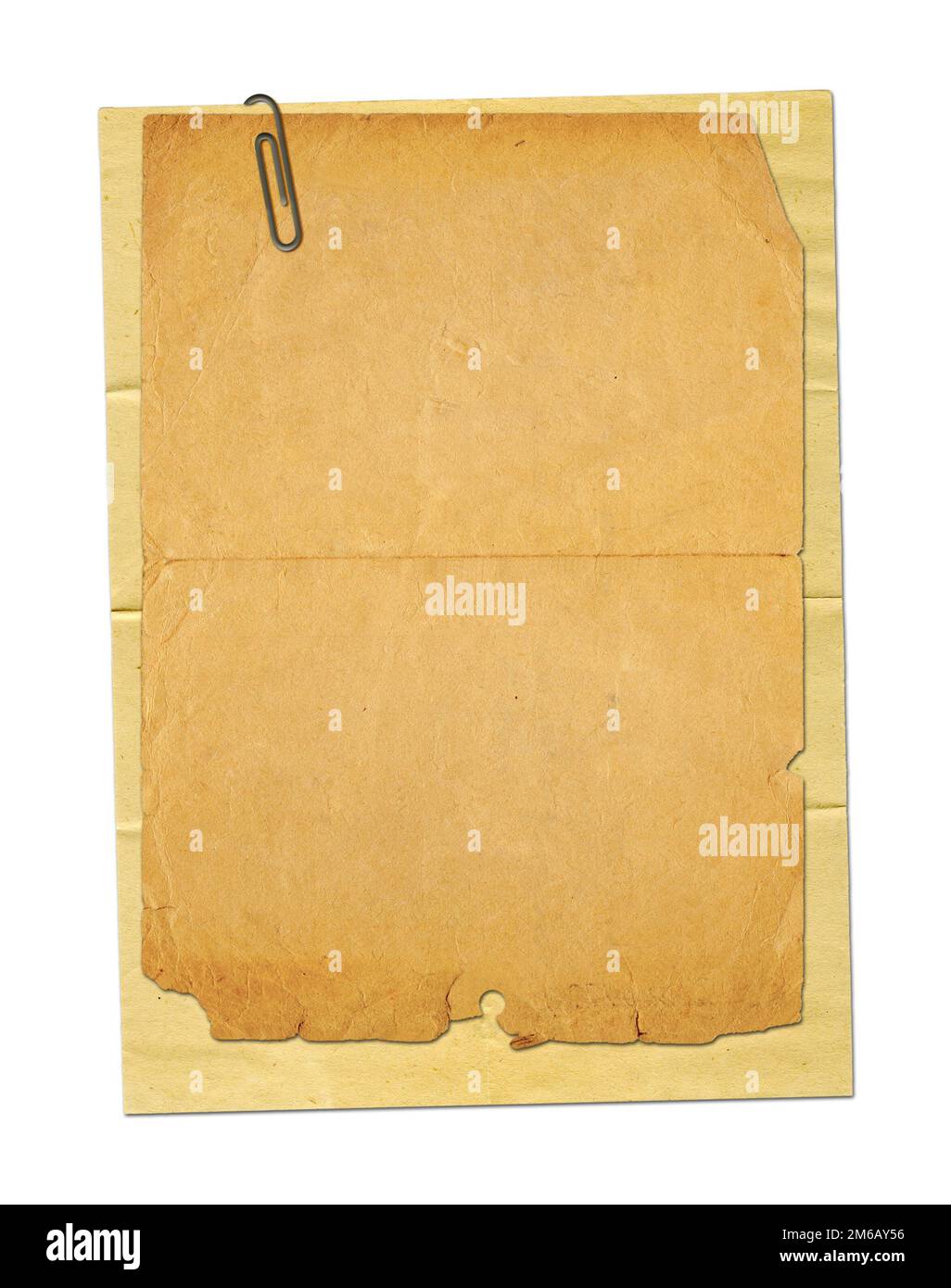 Set of old archival papers and vintage postcard isolated on white ...