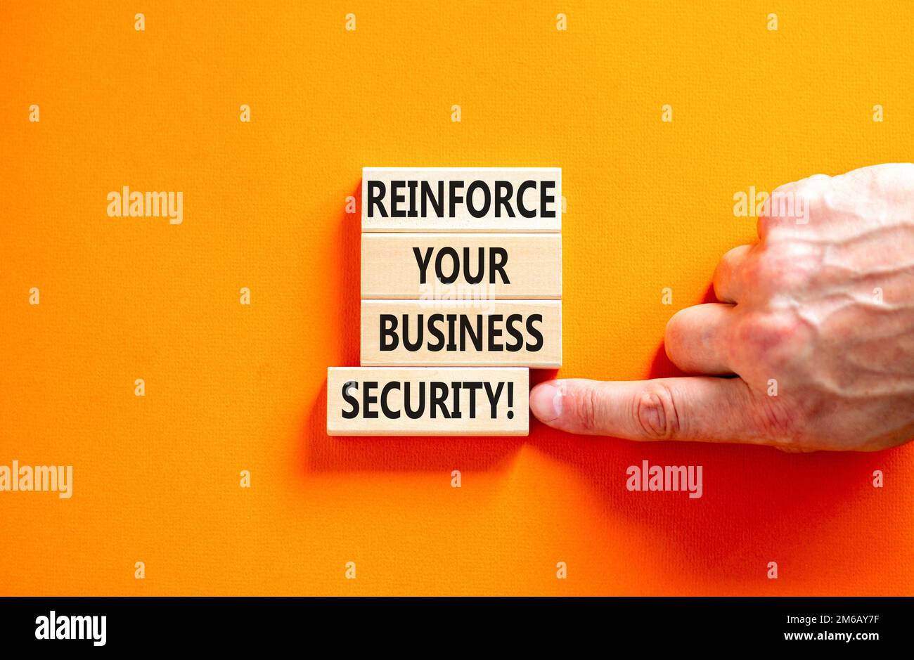 Reinforce your business security symbol. Concept word Reinforce your ...