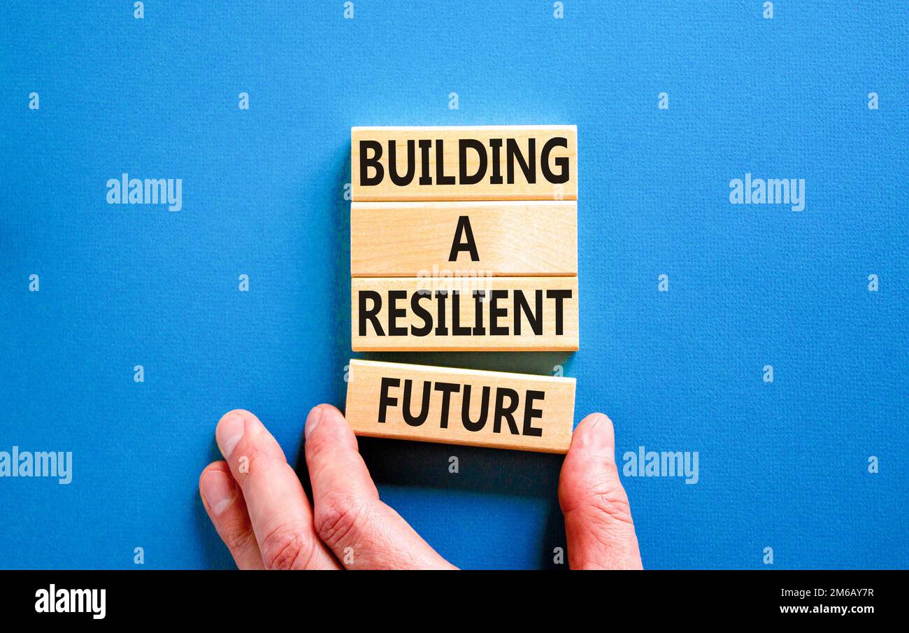 Building a resilient future symbol. Concept word Building a resilient ...