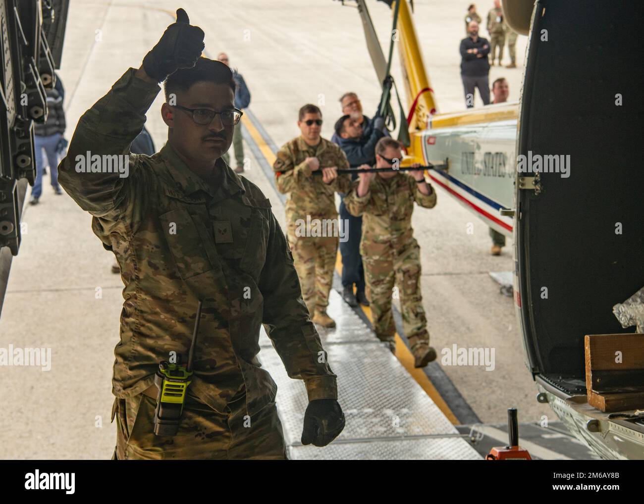 Senior Airman Laramie Hutcheson, a passenger services journeyman ...