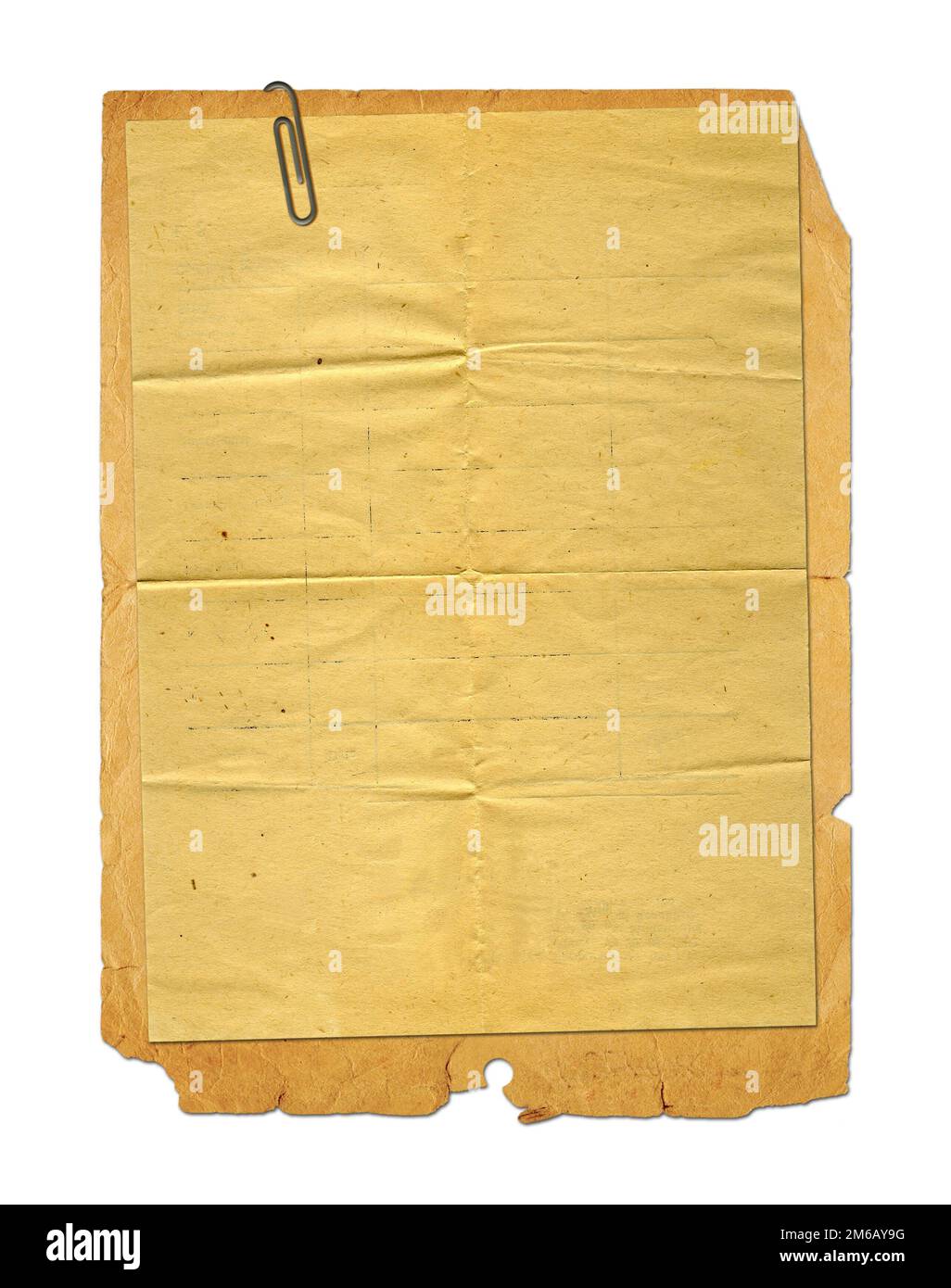 Set of old archival papers and vintage postcard isolated on white ...