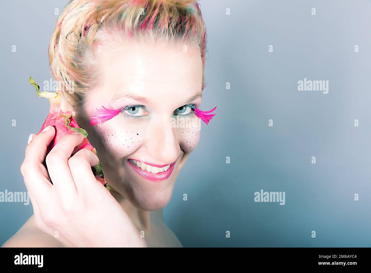 Models meets dragon fruit Stock Photo - Alamy