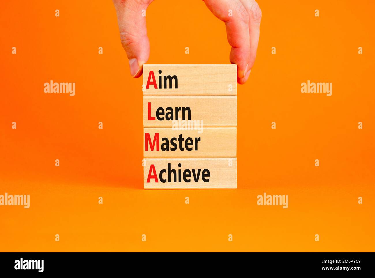 ALMA aim learn master achieve symbol. Concept words ALMA aim learn ...