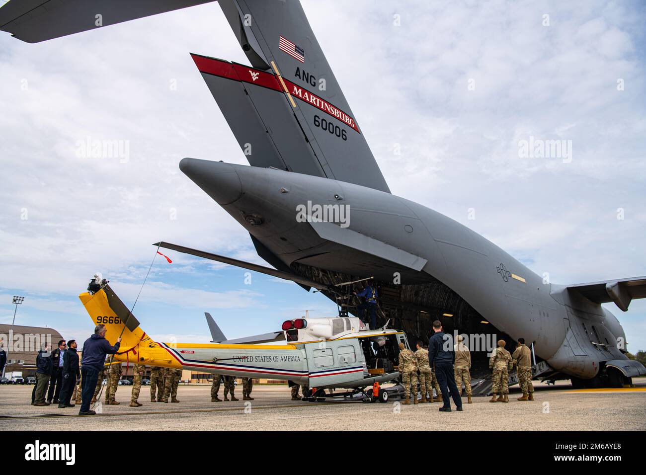 Airmen assigned to the 89th Aerial Port Squadron, 316th Logistics ...