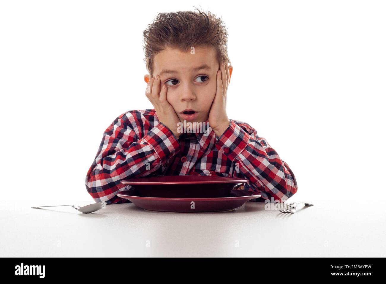 Child table waiting food hi-res stock photography and images - Alamy