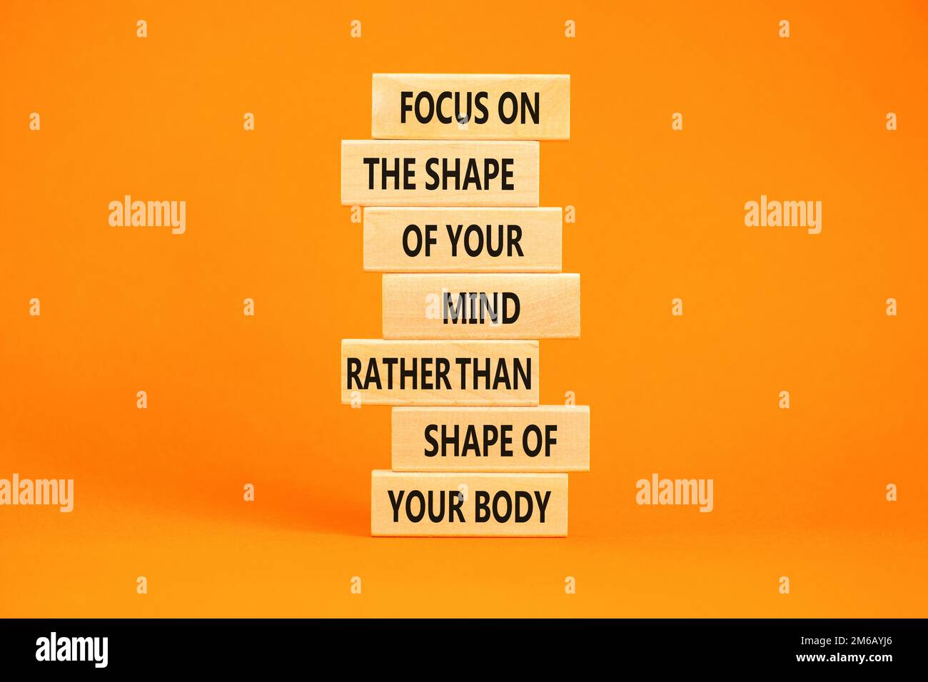 Mind or body symbol. Concept words Focus on the shape of mind rather than shape of your body on ...