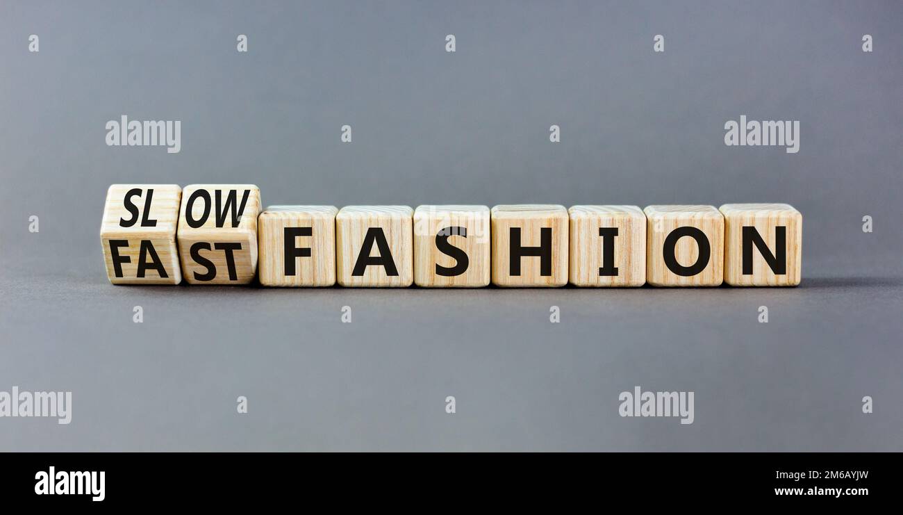 Fast or slow fashion symbol. Concept words Fast fashion and Slow ...