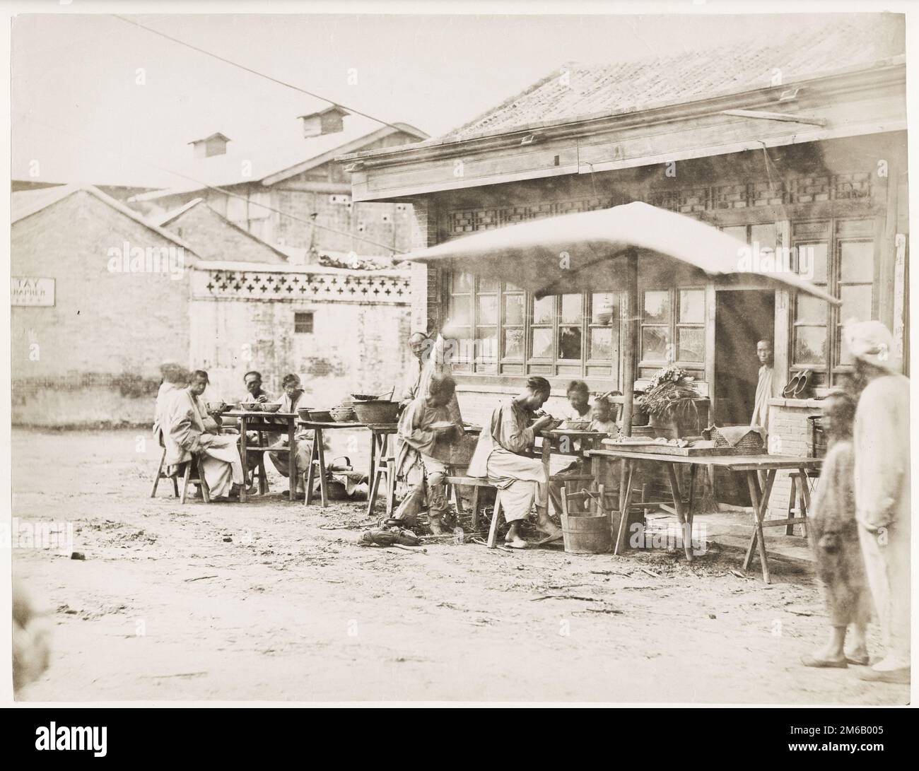 c.1900 China - street food stall, restaurant, See Tay studio Stock ...