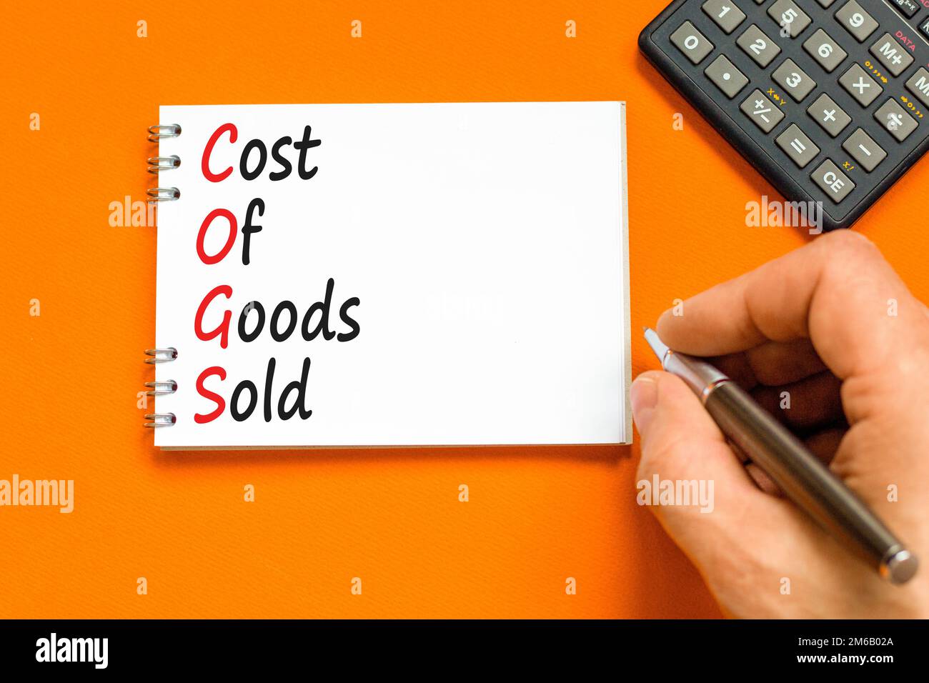 COGS cost of goods sold symbol. Concept words COGS cost of goods sold ...