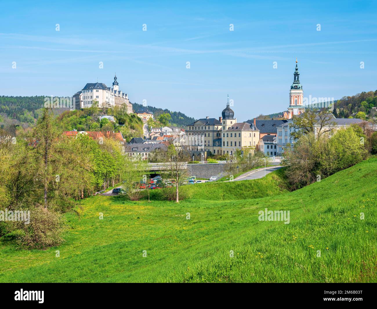 Town view with Upper Castle, Lower Castle and St. Mary's Town Church ...