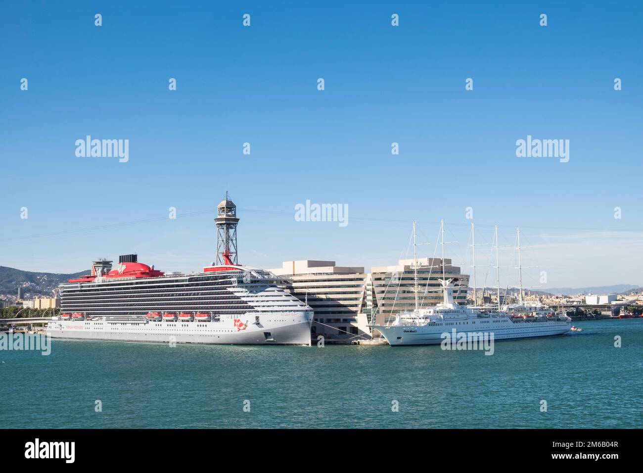 Mediterranean, GNV ferry from Genoa to Tangier, View of the port of ...