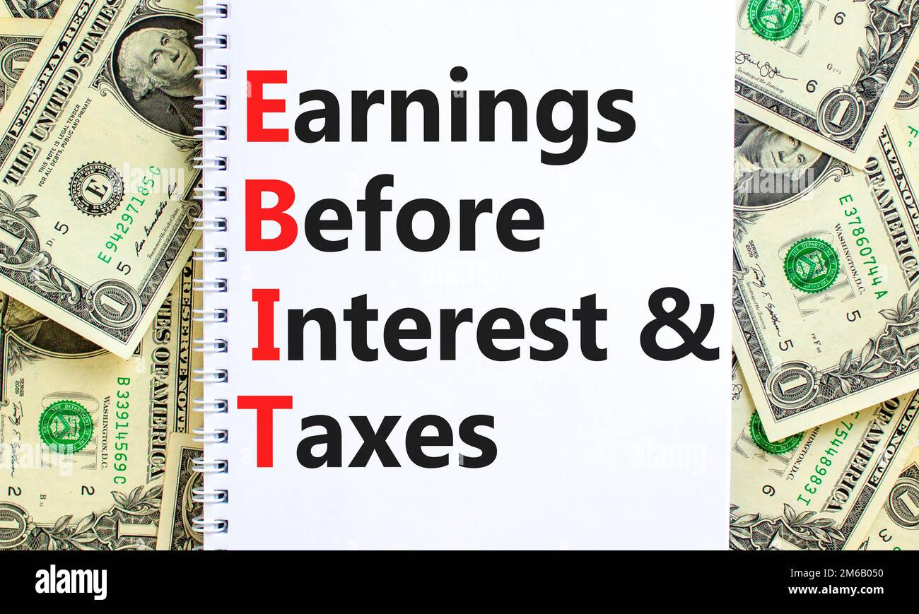 EBIT symbol. Concept words EBIT earnings before interest and taxes on ... EBIT symbol. Concept words EBIT earnings before interest and taxes on ...