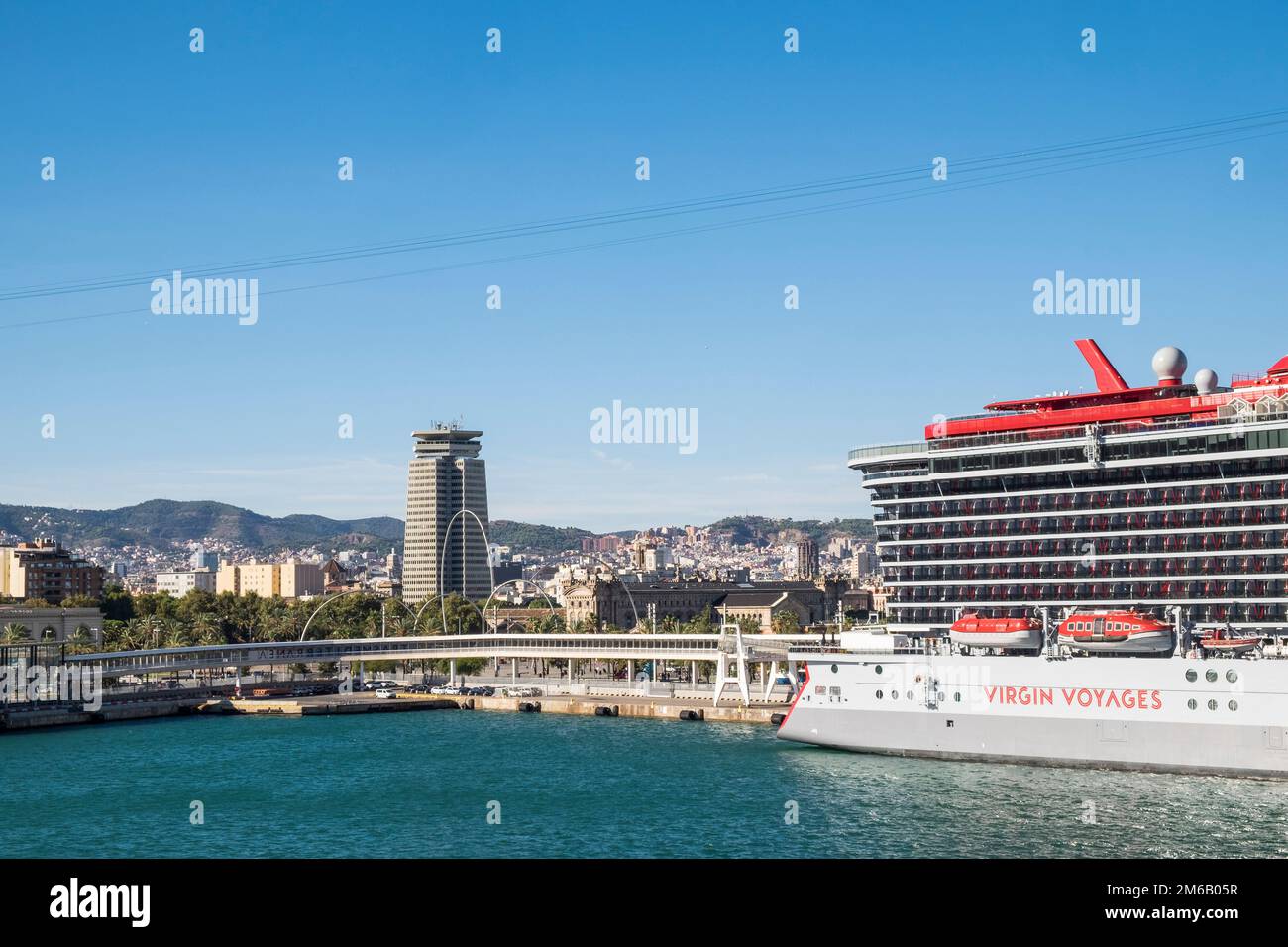 Mediterranean, GNV ferry from Genoa to Tangier, View of the port of ...