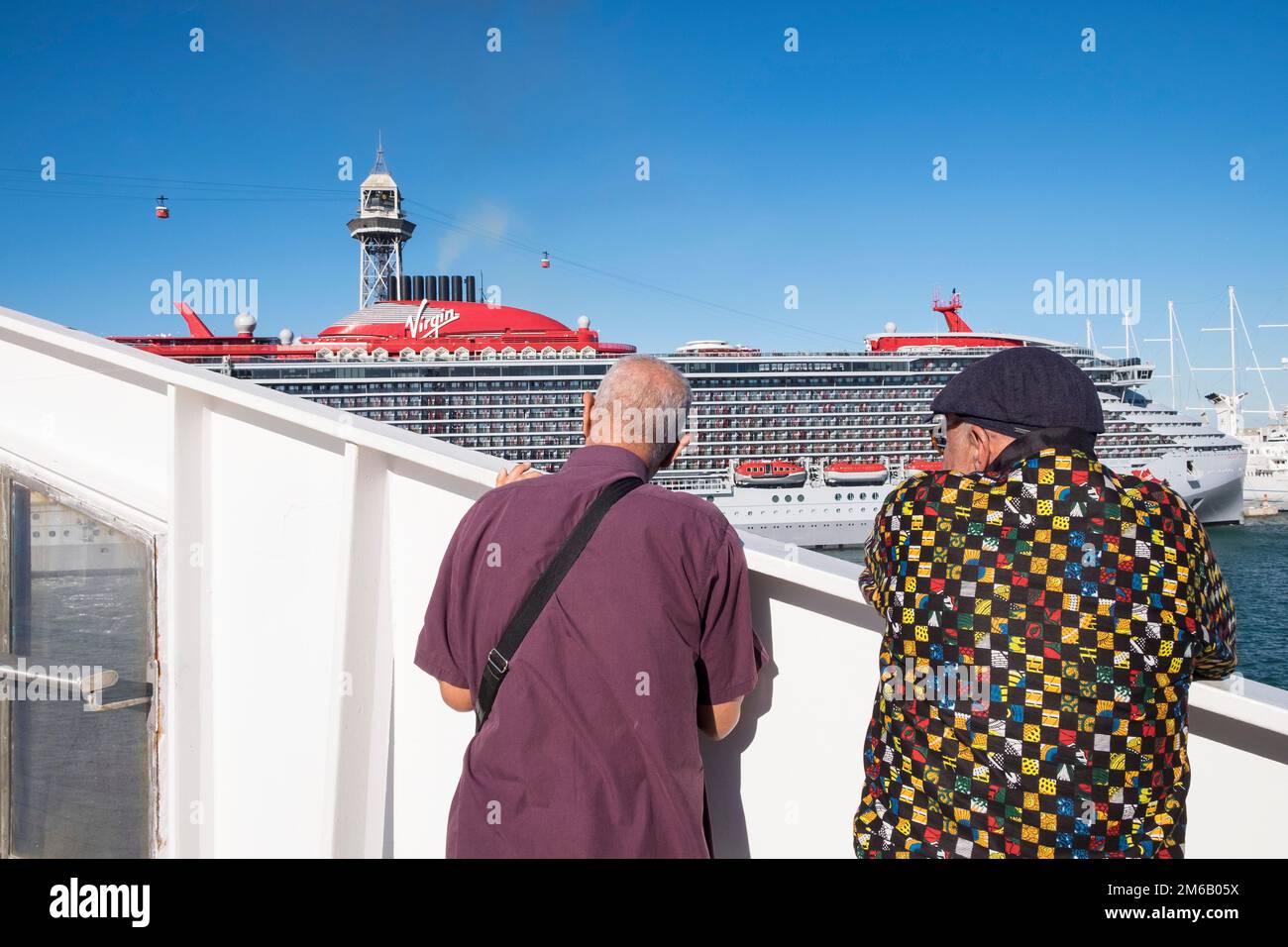Mediterranean, GNV ferry from Genoa to Tangier, View of the port of ...