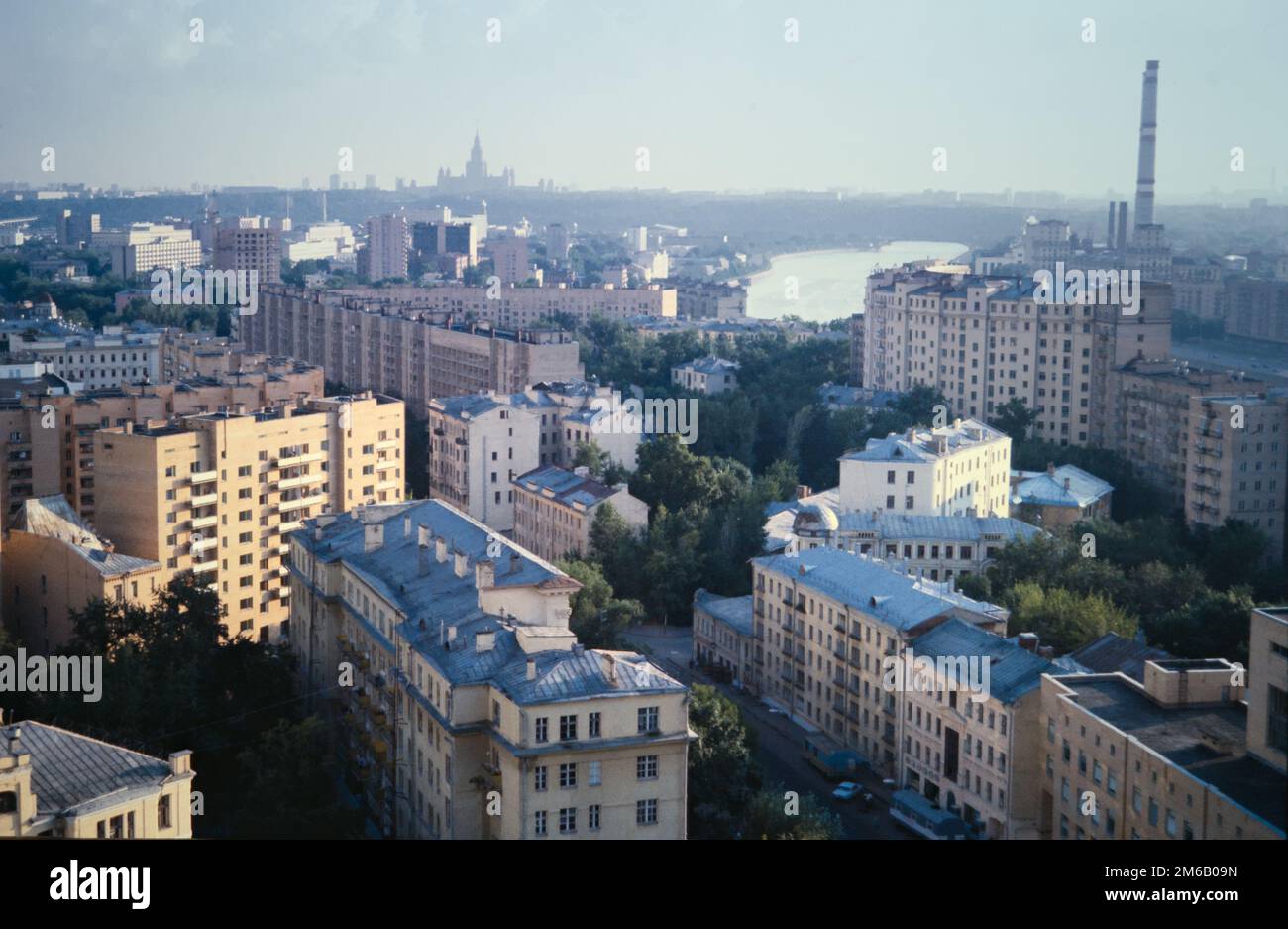 Historic, Archive View From A Hotel Intourist Across The Skyline Of ...