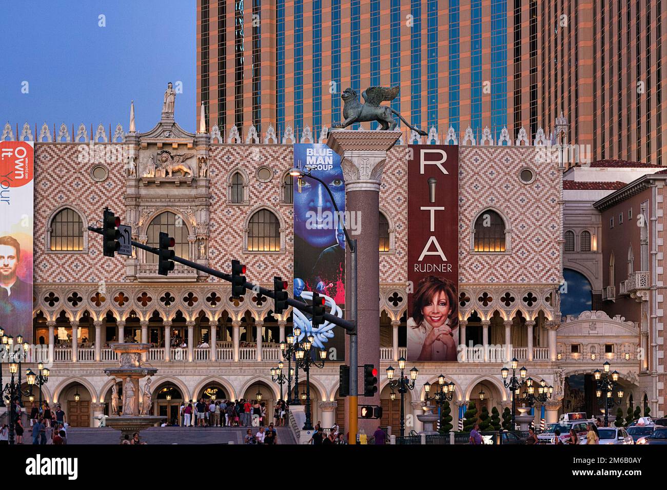 Replica St. Mark's Square Piazza San Marco with advertising banners for ...