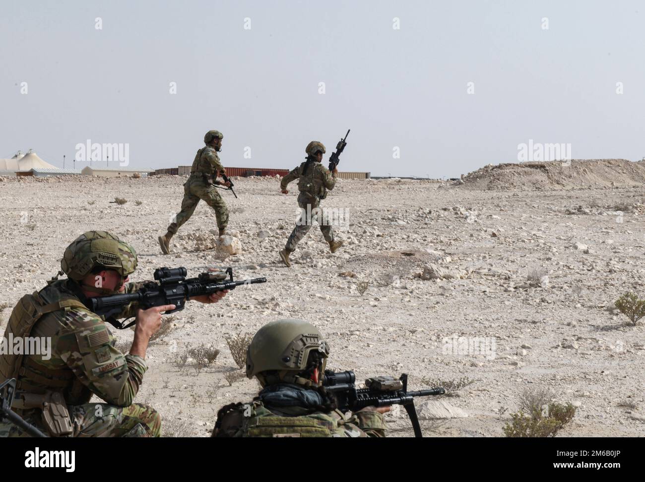 379th Security Forces Squadron defenders execute maneuvers during pre ...