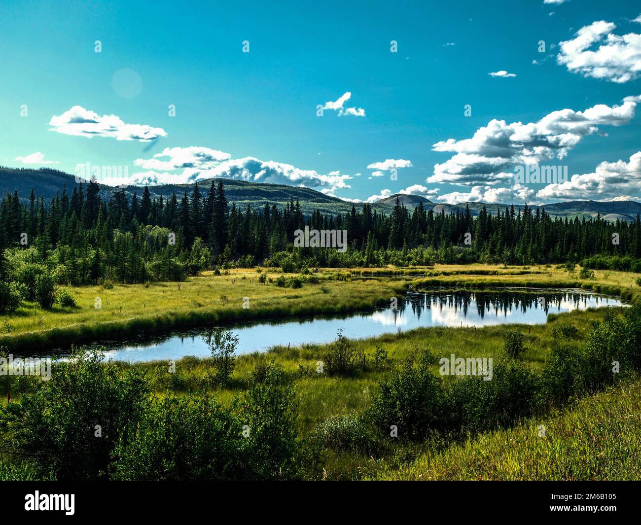 Lake, Mountains, Panoramic View, Alaska Stock Photo - Alamy
