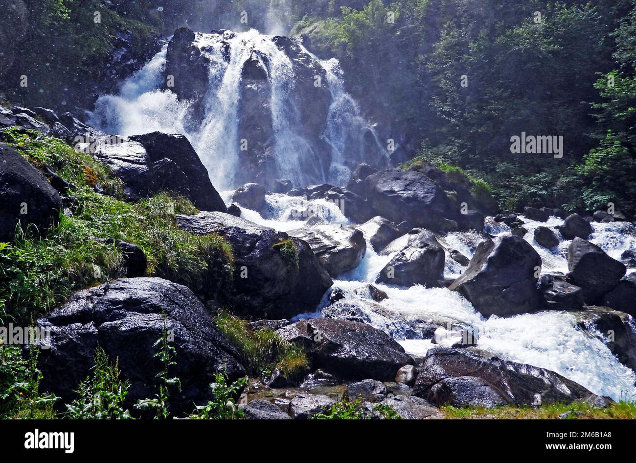 Lutour waterfall in Cauterets, Pyrenees, France Stock Photo - Alamy