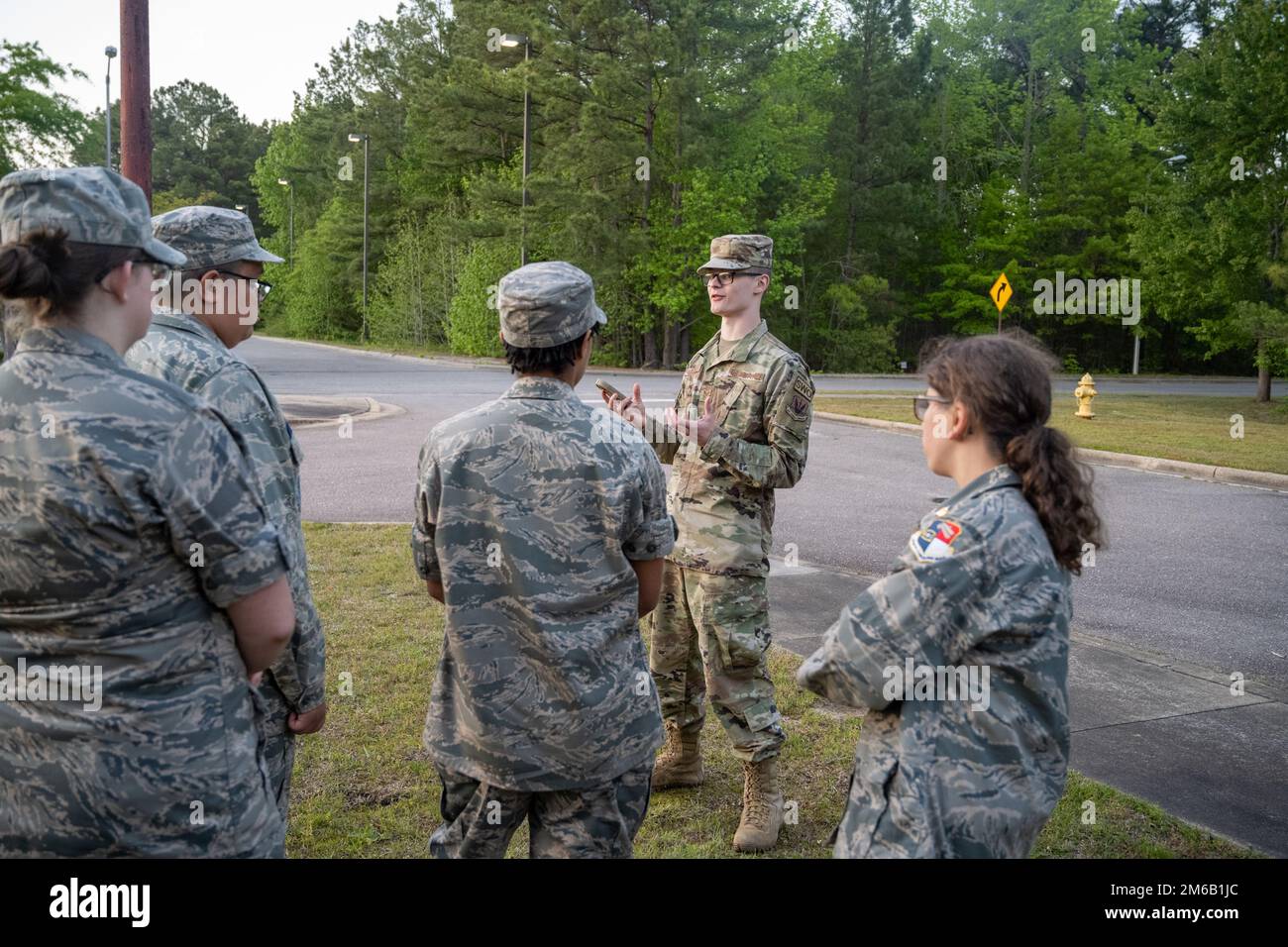 U.S. Air Force 18th Combat Weather Squadron Airmen discuss meterology ...
