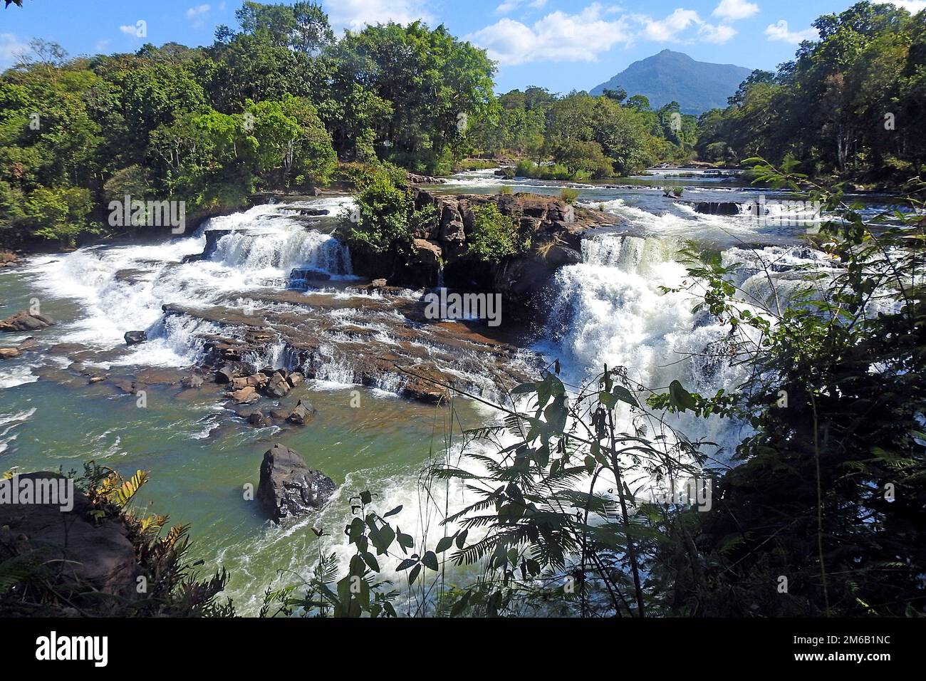 Tad Hung waterfall, Bolaven Plateau, Laos Stock Photo - Alamy